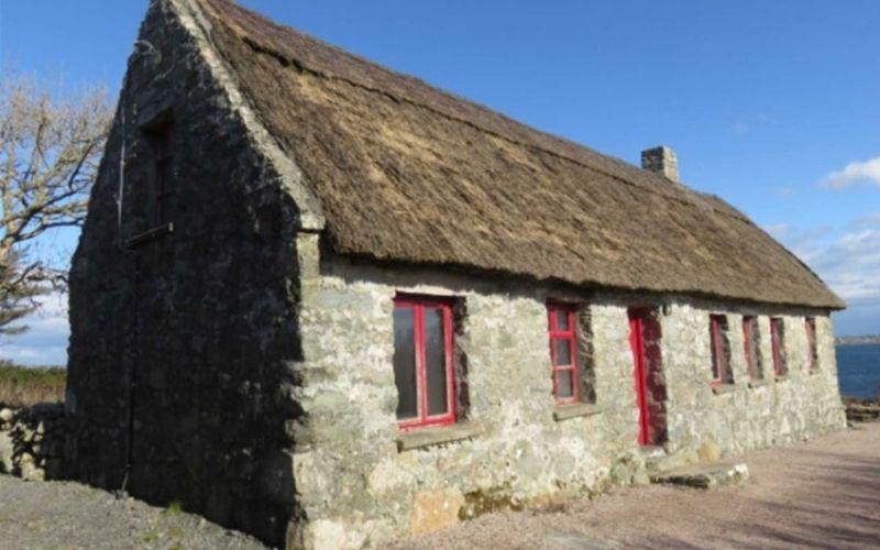This traditional stone cottage in Galway boasts absolutely stunning views