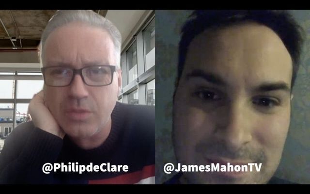 Irish art guru in Hollywood Philip DeClare talks with James Mahon