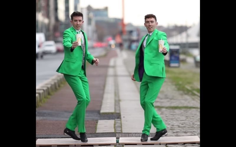 Shamrock Shake season welcomed by Irish dancing brothers