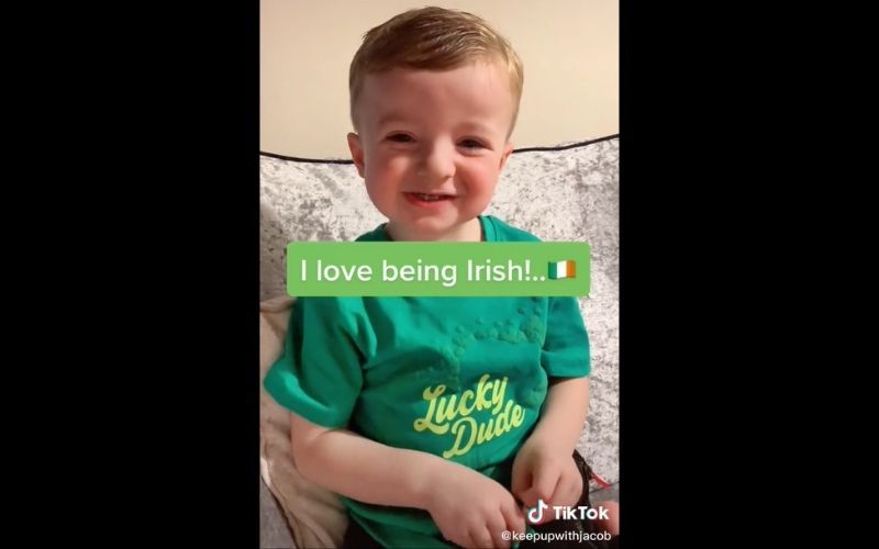 Adorable Irish lad Jacob explains St. Patrick’s Day on TikTok
