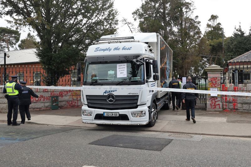 Truck Reversed Through Russian Embassy Gates In Dublin