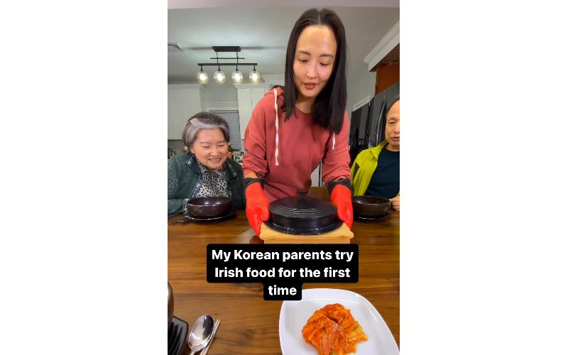 Korean parents try Irish food for the first time