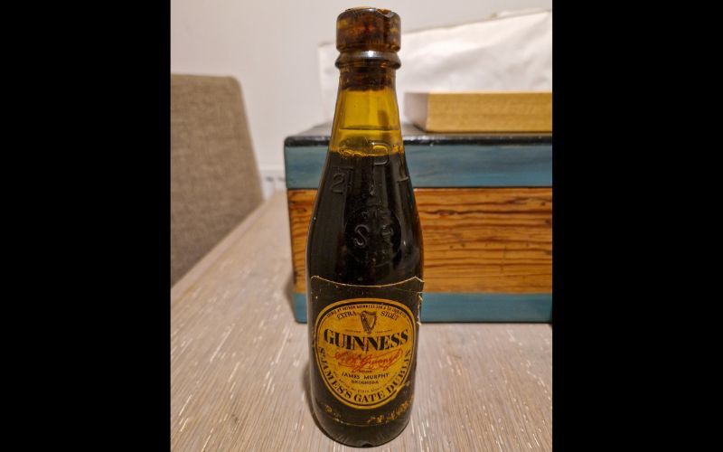 Guinness bottle from 1960s discovered unopened in cupboard