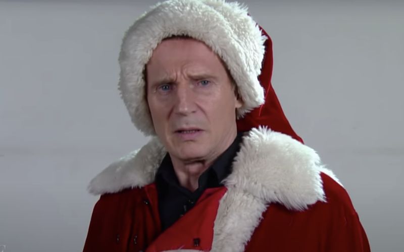 When Liam Neeson tries out for Santa Claus