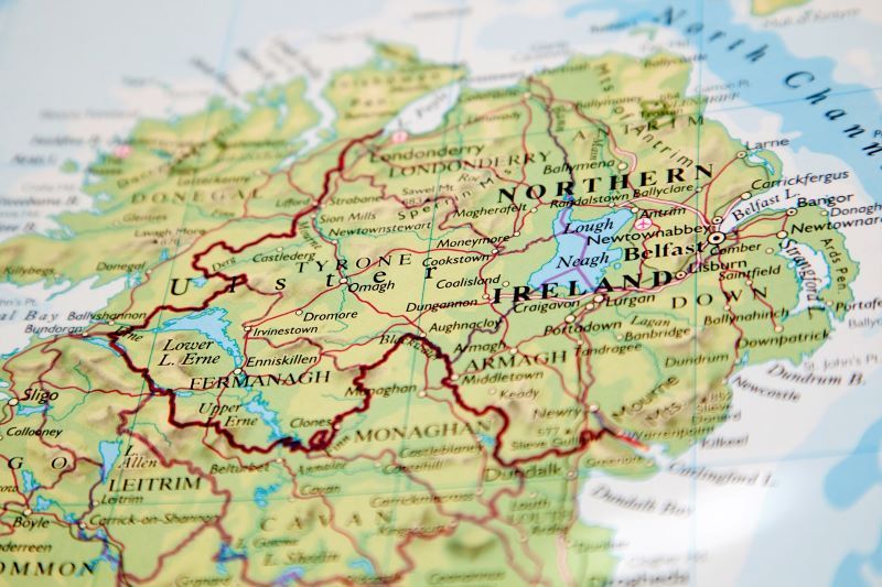 How was the Irish border created?