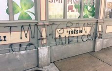 Anti-Irish immigrant graffiti sprayed on Irish Kansa store ...