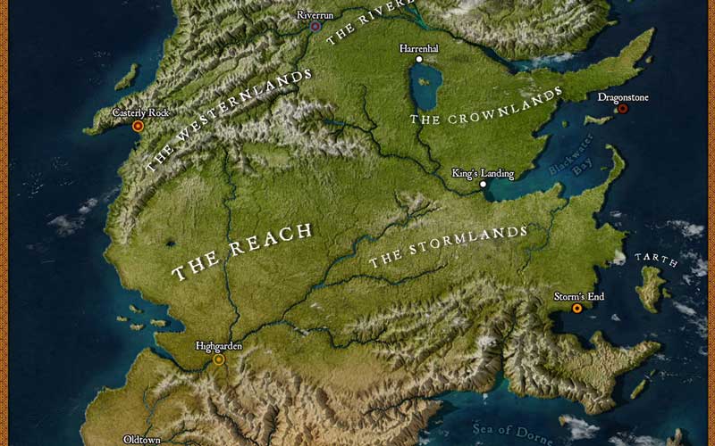 What country can you see in this Game of Thrones fan art map of ...