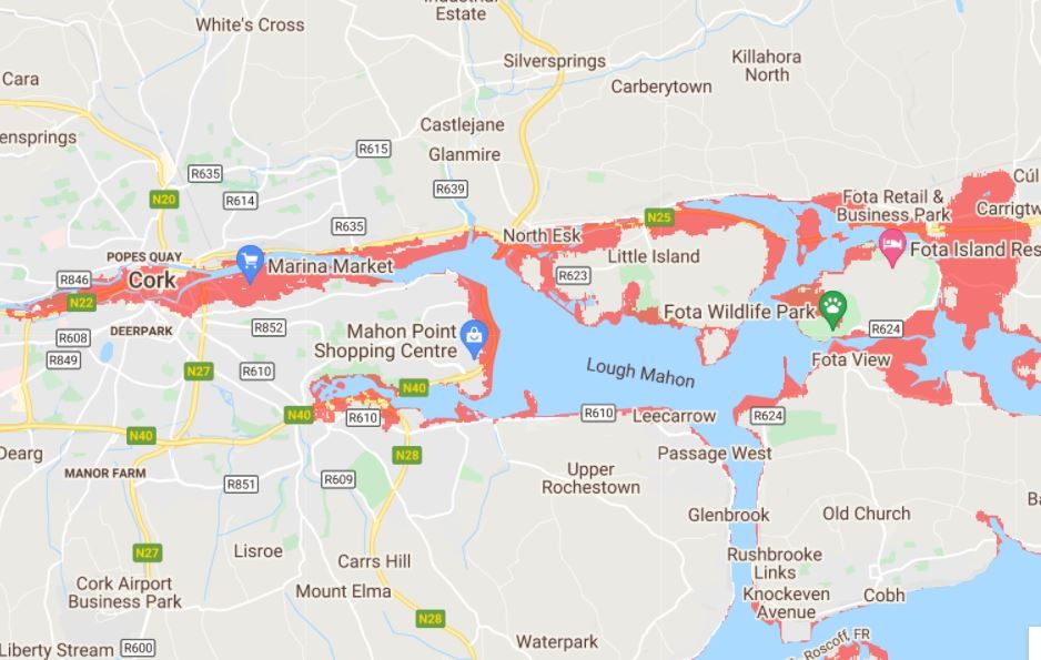 Parts of Ireland could be underwater by 2050, climate group says