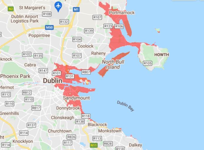 Parts of Ireland could be underwater by 2050, climate group says