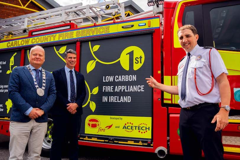 Carlow Fire Station launches first fire engine in the world powered by HVO