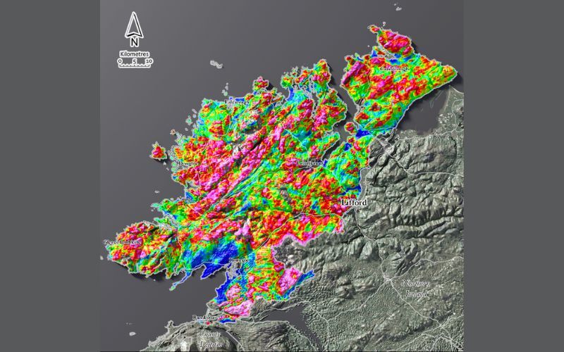 New Donegal colorful geophysical maps released are incredible